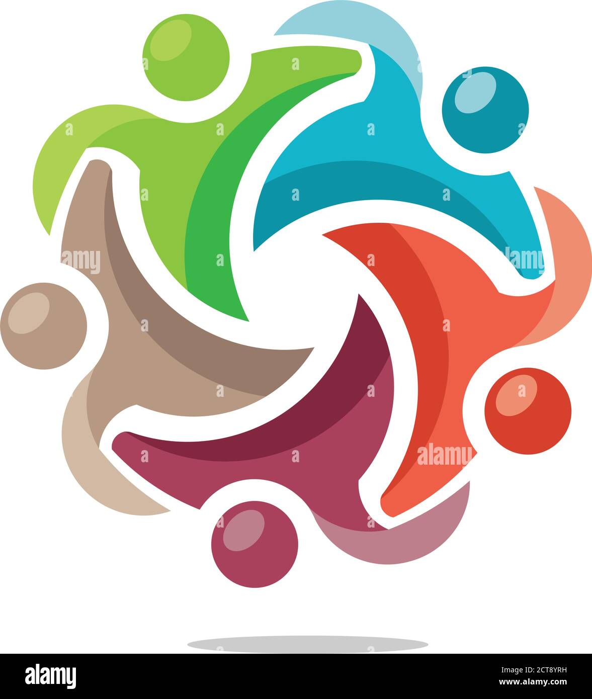 colorful Community people logo and symbols template, family care love ...