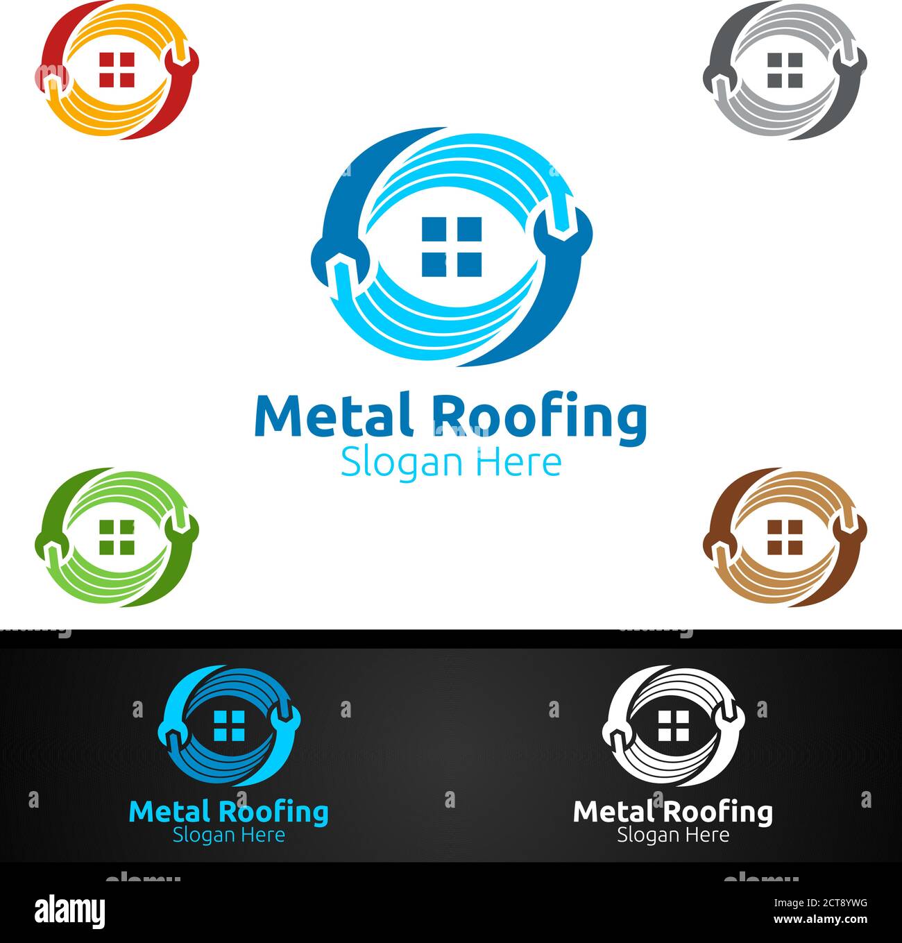 Metal Roofing Logo for Shingles Roof Real Estate or Handyman ...