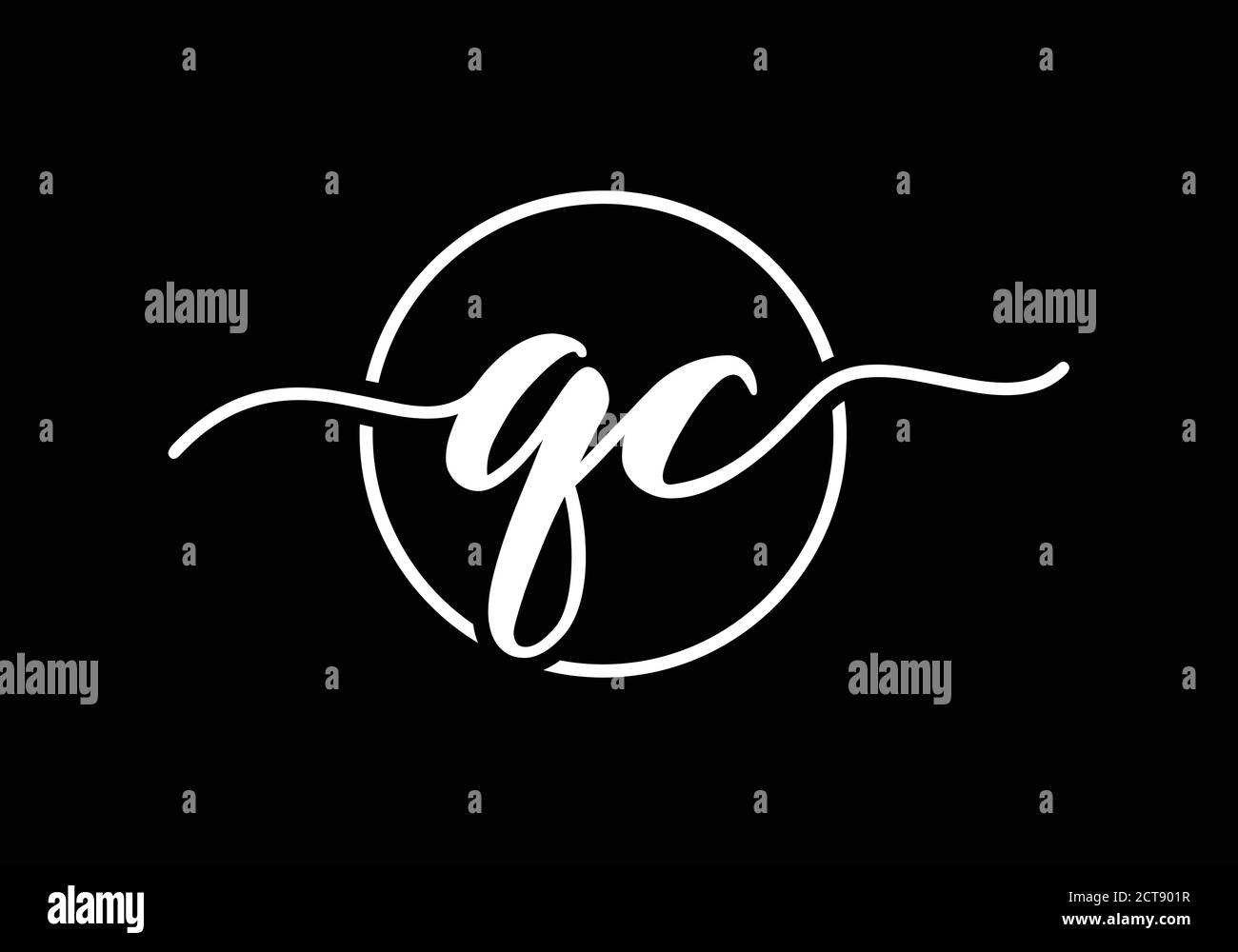 Logo letter q Black and White Stock Photos & Images - Alamy