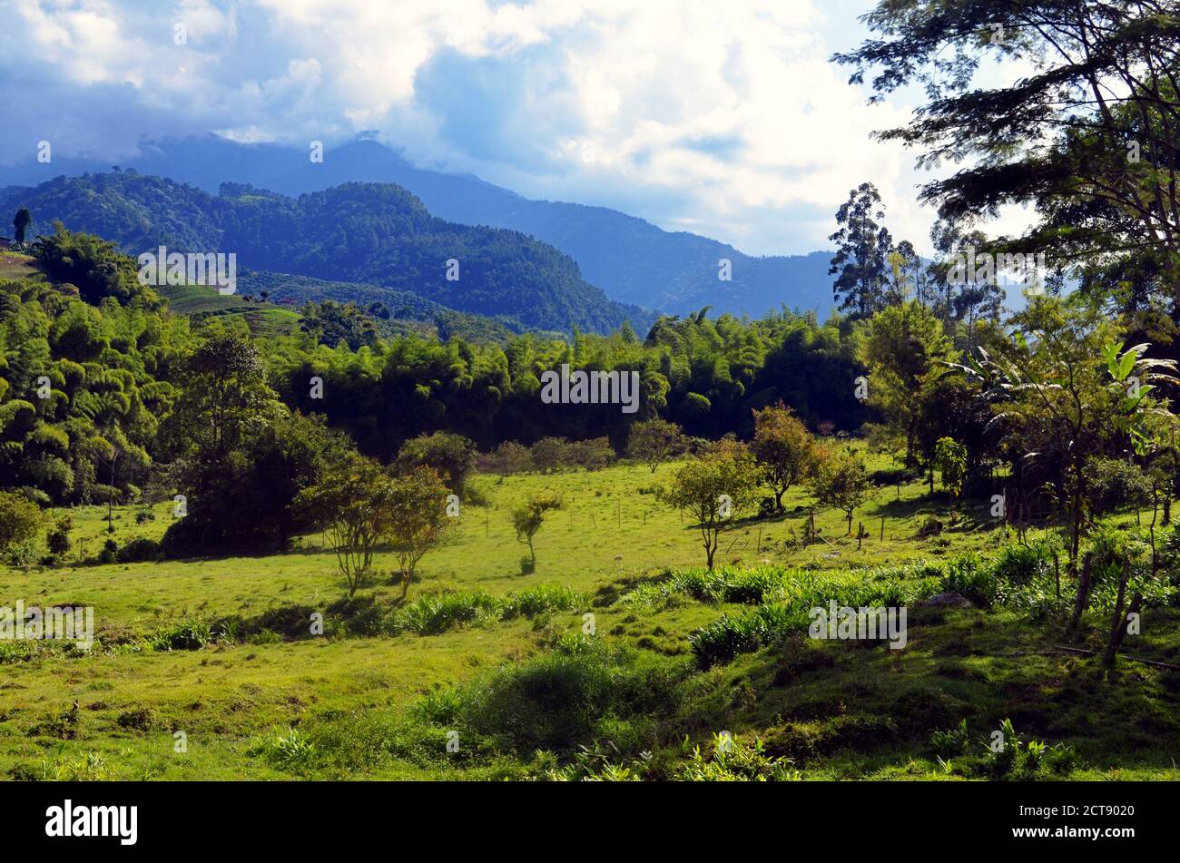 Colombia - Countryside from Pereira to Otún Quimbaya Stock Photo - Alamy