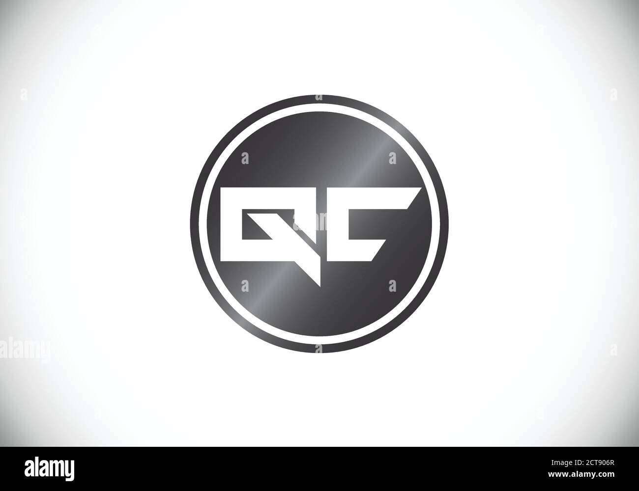 Initial Monogram Letter Q C Logo Design Vector Template. Q C Letter ...