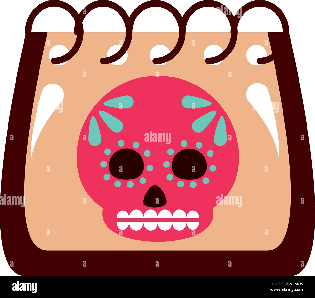 day of the dead, skull in calendar reminder festival, mexican ...