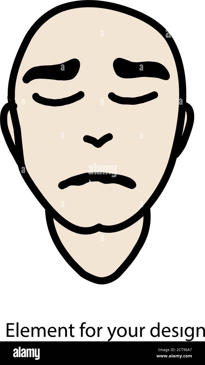 human mask on white isolated background. vector illustration Stock ...