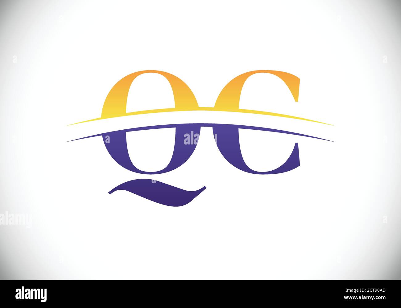 Initial Monogram Letter Q C Logo Design Vector Template. Q C Letter ...