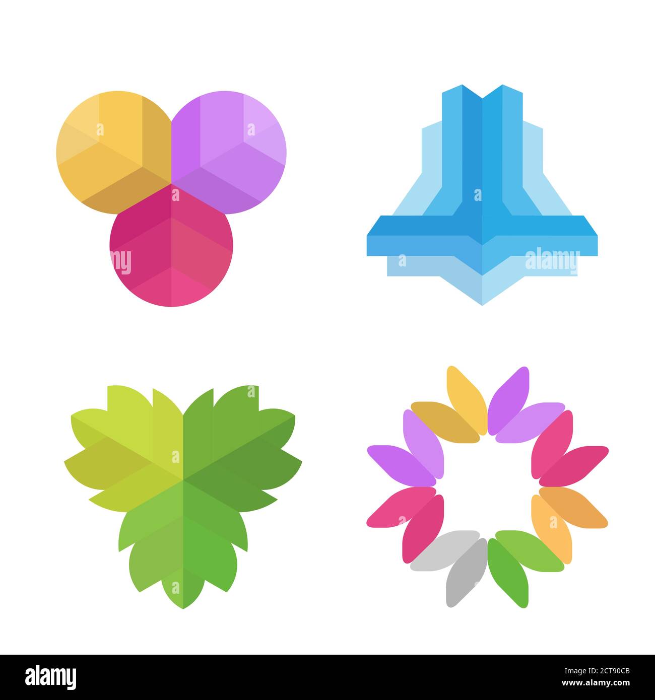 various company logo element template set colors corporate business ...