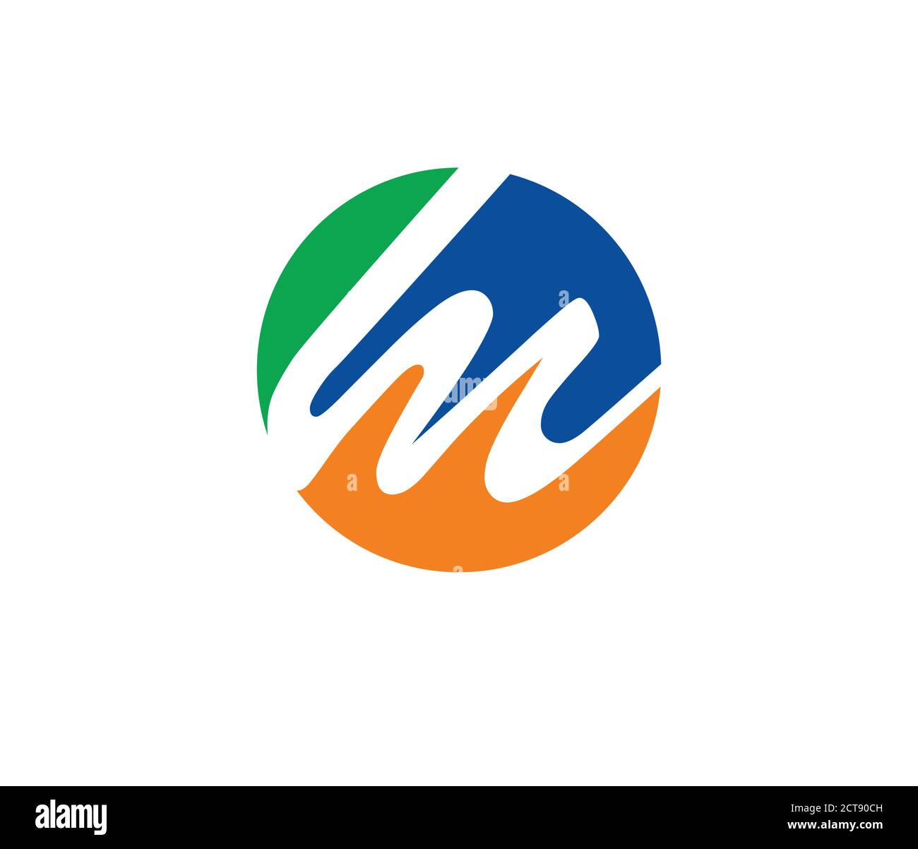 A vector illustration of Monogram Letter M Logo with Colorful circle in ...