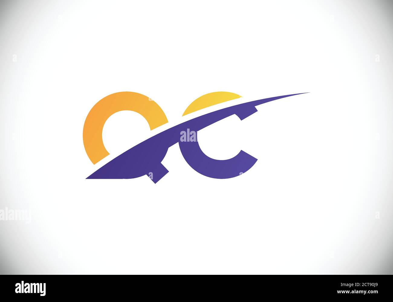Initial Monogram Letter Q C Logo Design Vector Template. Q C Letter ...