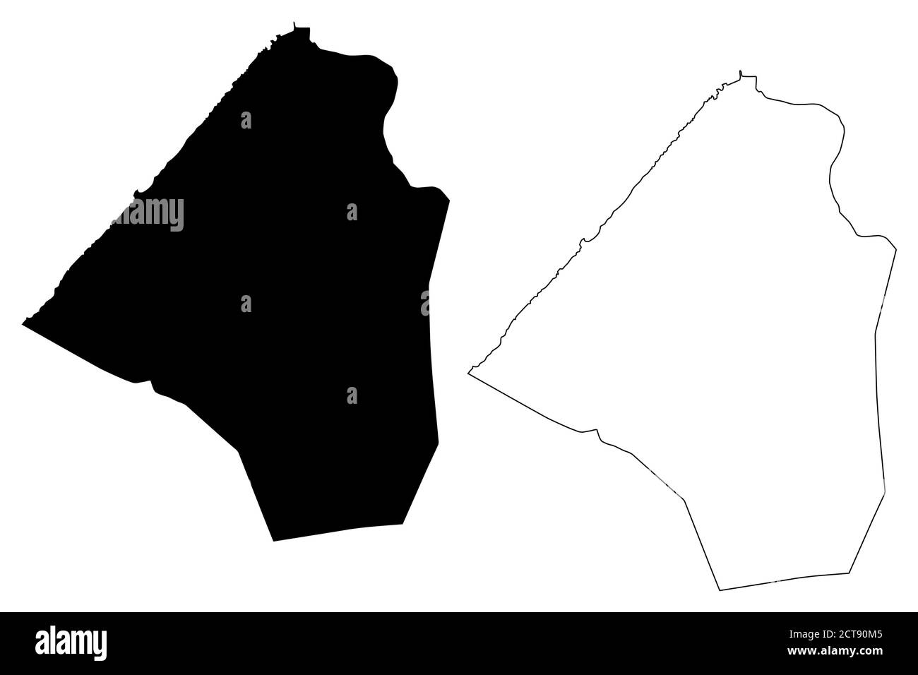 Rabat City (Kingdom of Morocco, Rabat-Sale-Kenitra Region) map vector ...