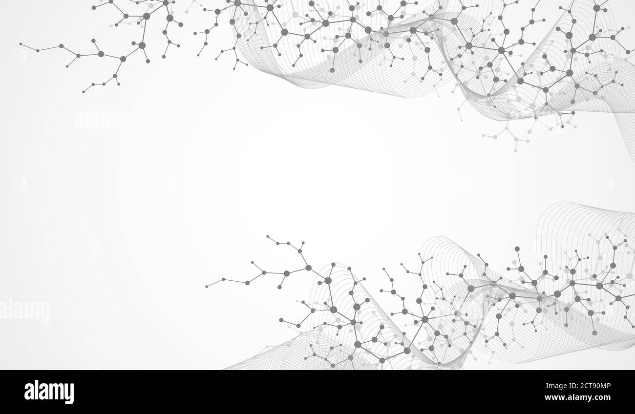 Molecular structure background. Science template wallpaper or banner ...