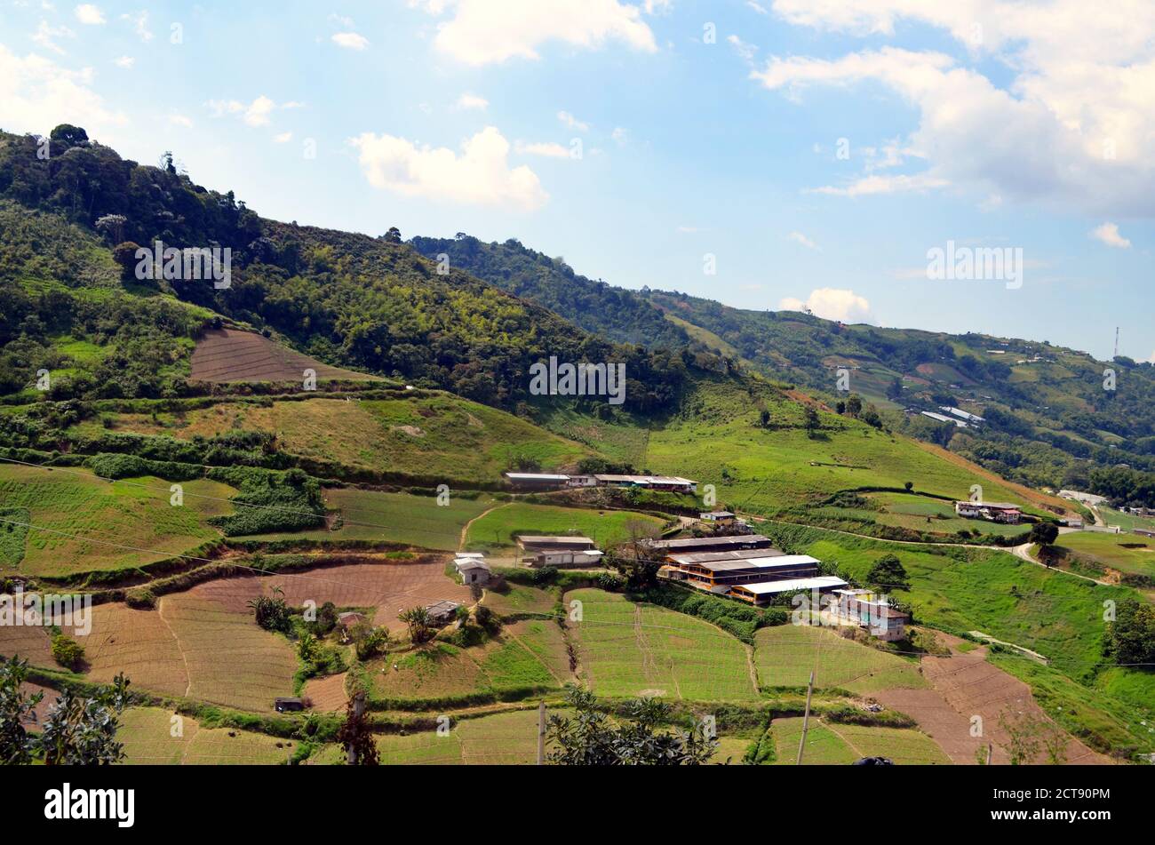 Colombia - Mountain Countryside south of Pereira Stock Photo - Alamy