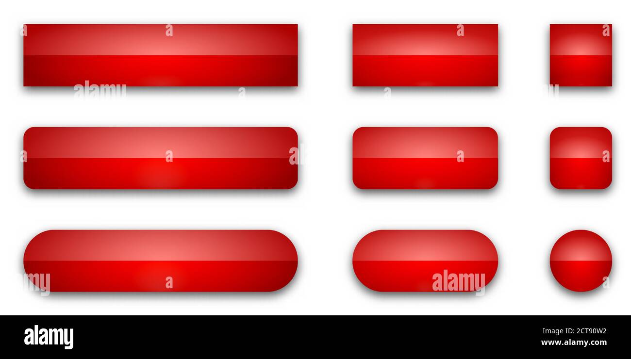 Buttons red Stock Vector Images - Alamy