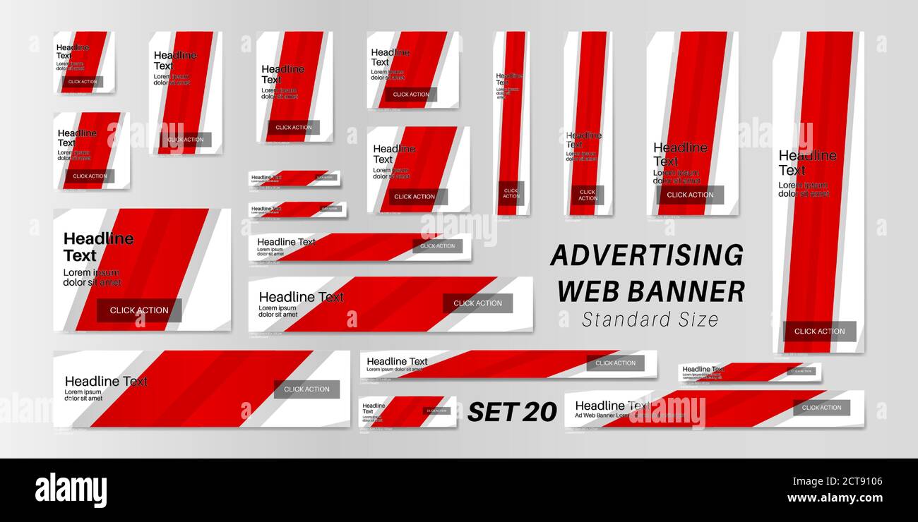 web banner standard size, abstract vector background for advertising ...