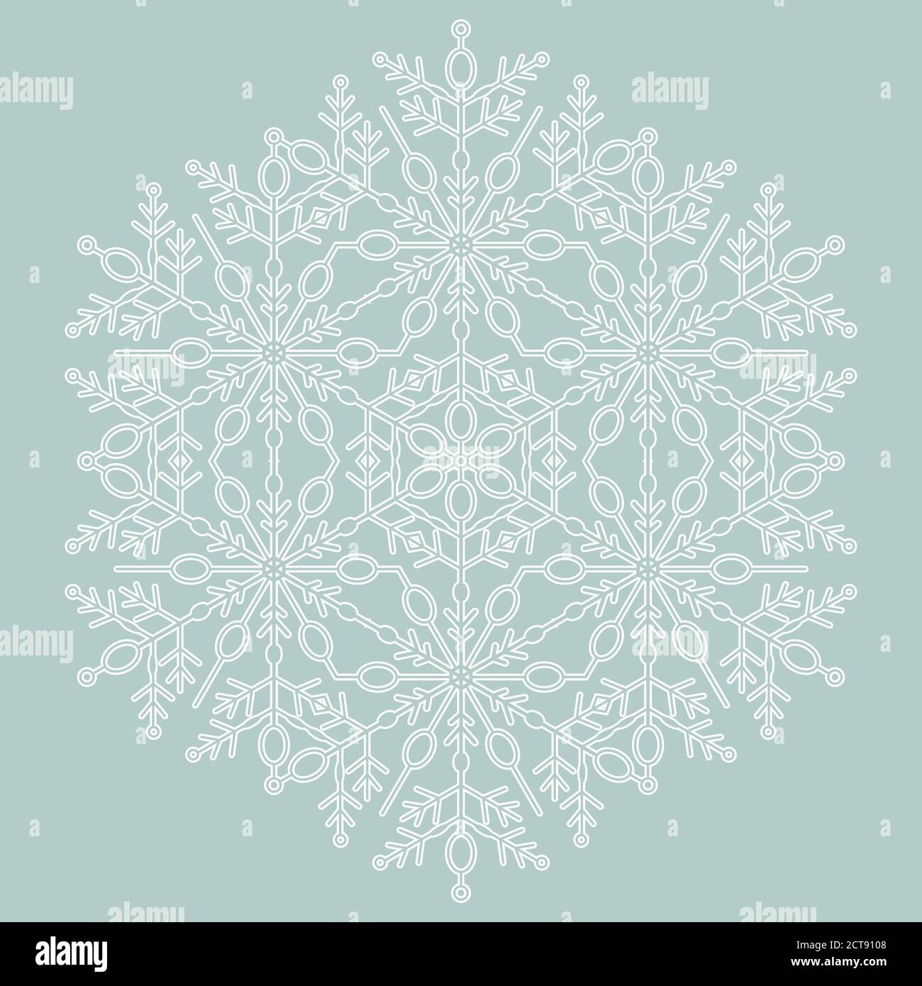 Vector Round Snowflake Stock Vector Image & Art - Alamy