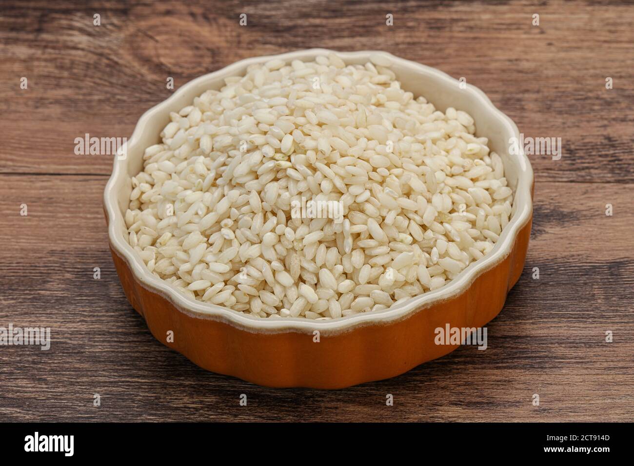 Raw Italian arborio rice for Risotto Stock Photo - Alamy