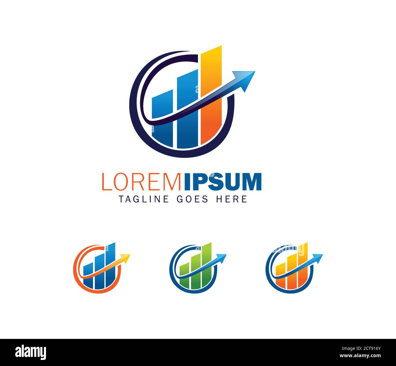 A vector illustration of Financial and Accounting Logo Sign with arrow ...