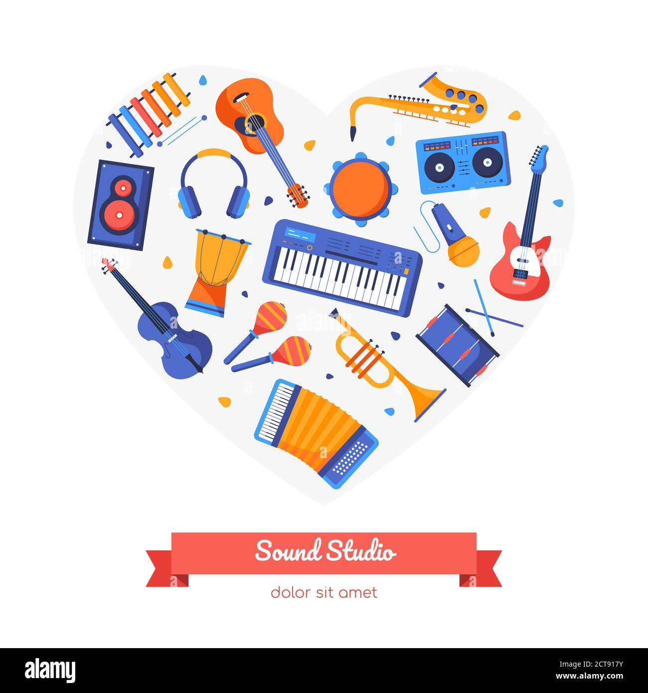 Sound design concept Stock Vector Images - Alamy