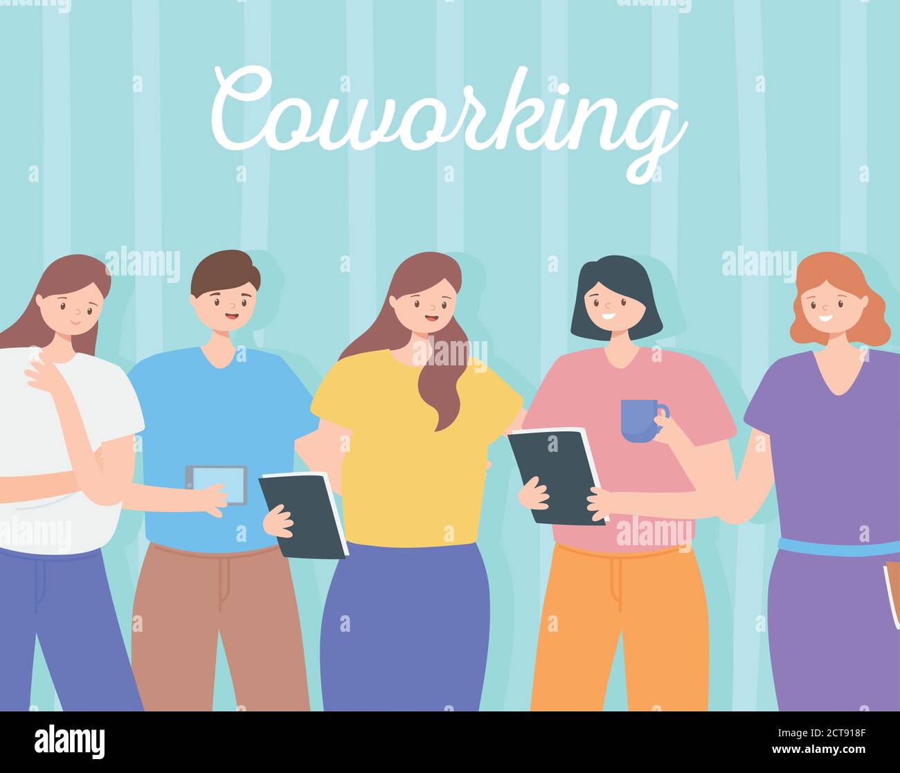 coworking, business partners characters meeting, group people vector ...