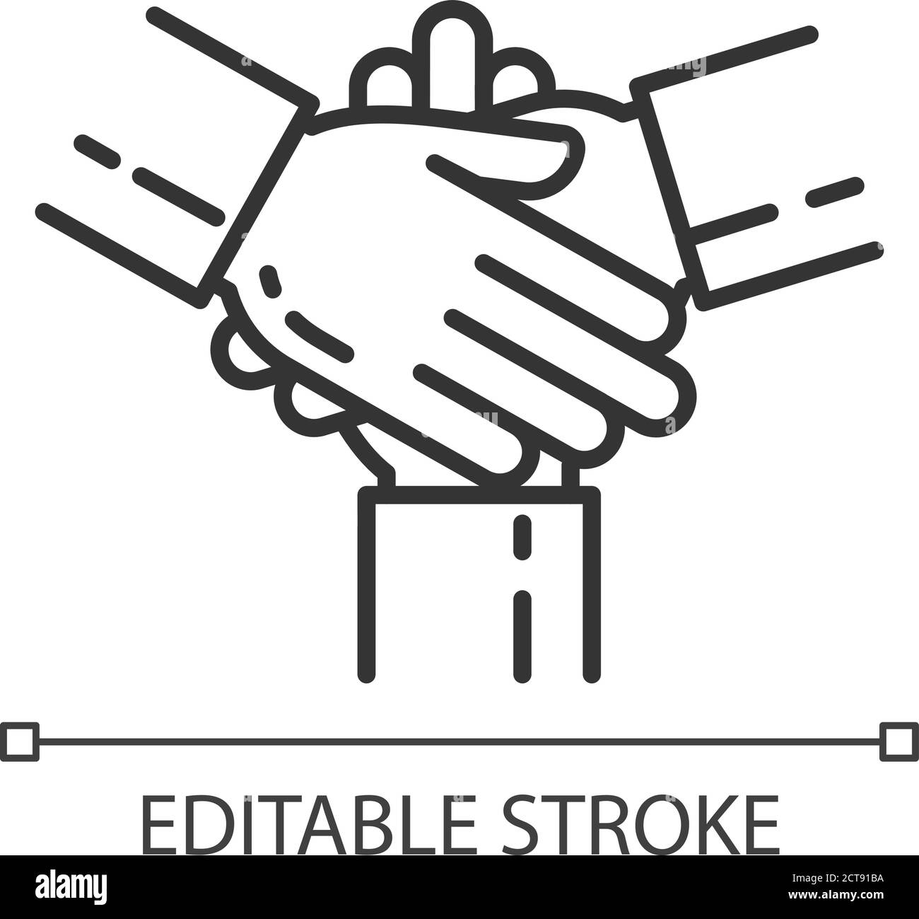 Friendly cooperation linear icon Stock Vector Image & Art - Alamy