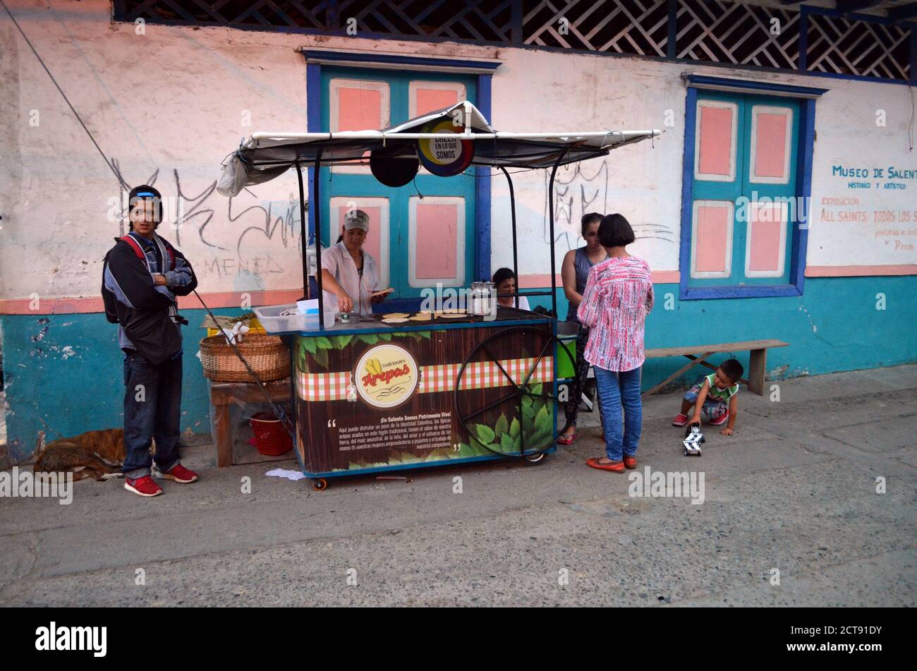 Colombia - Salento Food Stand Stock Photo - Alamy