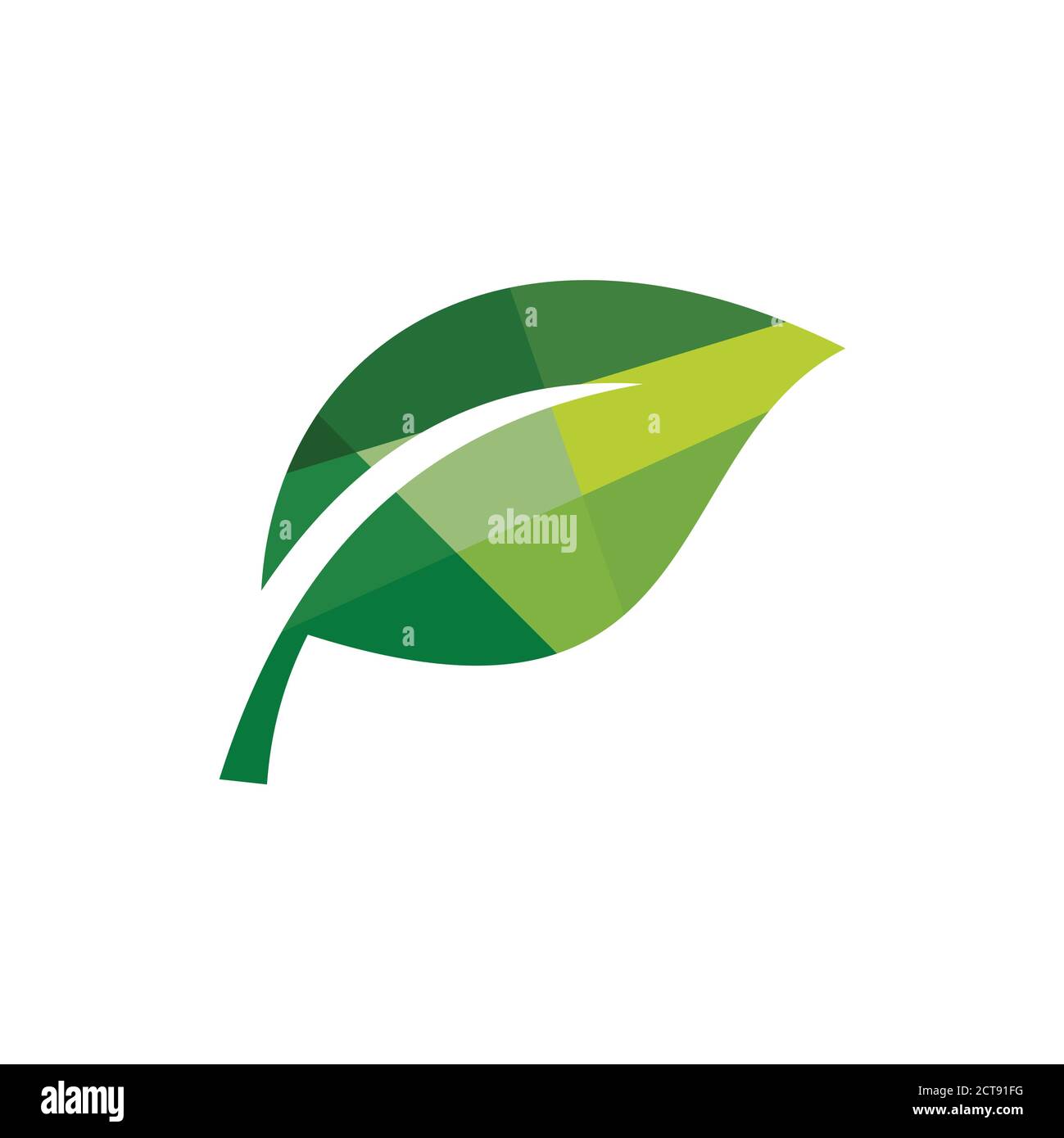 A vector illustration of geometric leaf logo sign Stock Vector Image ...