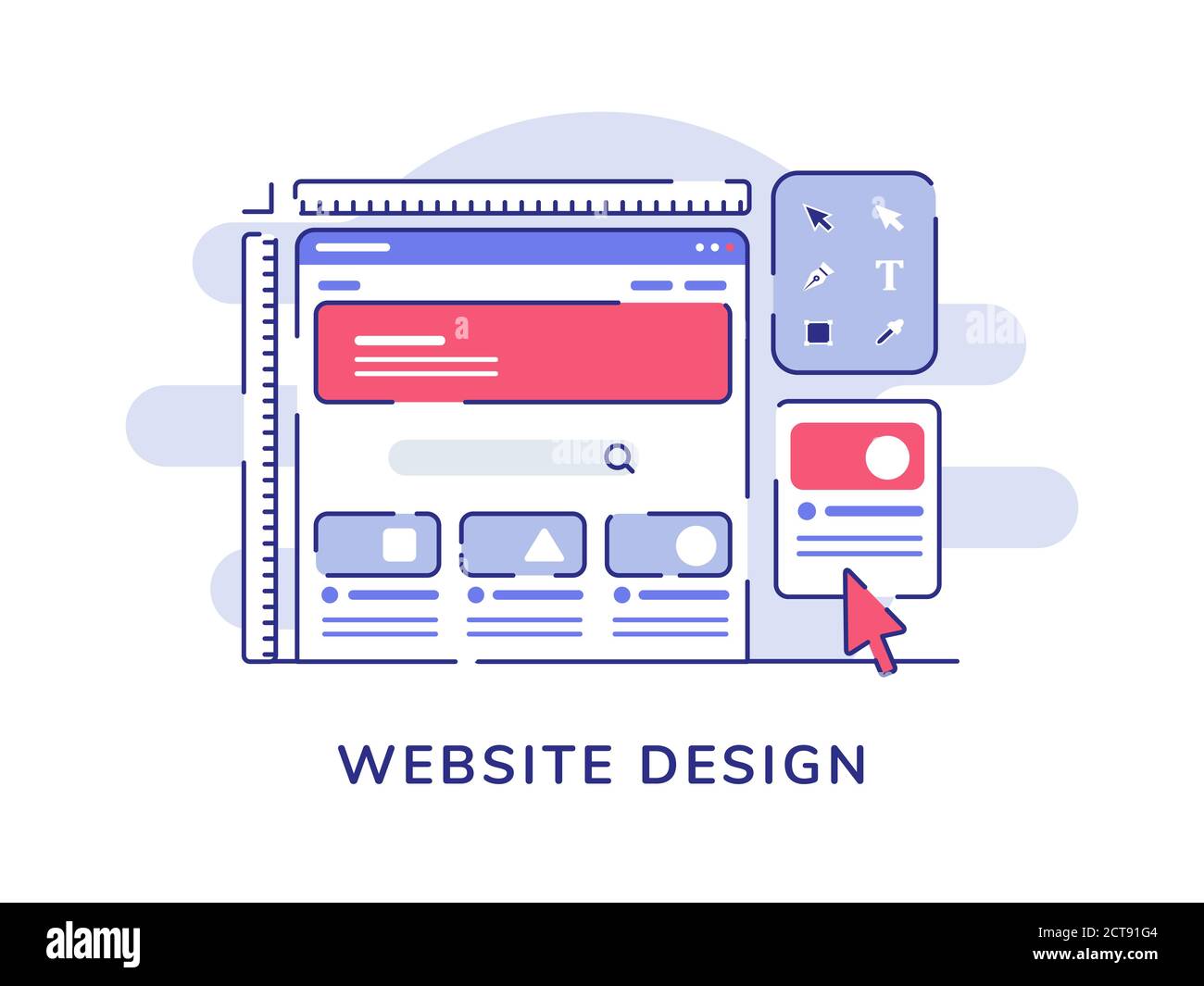 Website design concept wireframe ui develop process on computer screen ...