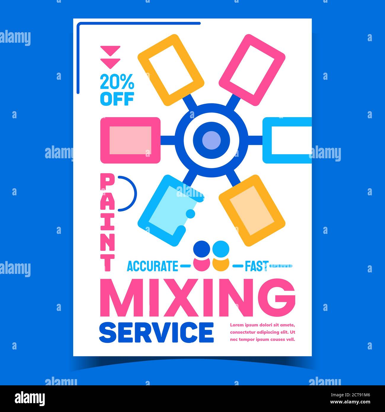 Mixing paint machine Stock Vector Images - Alamy
