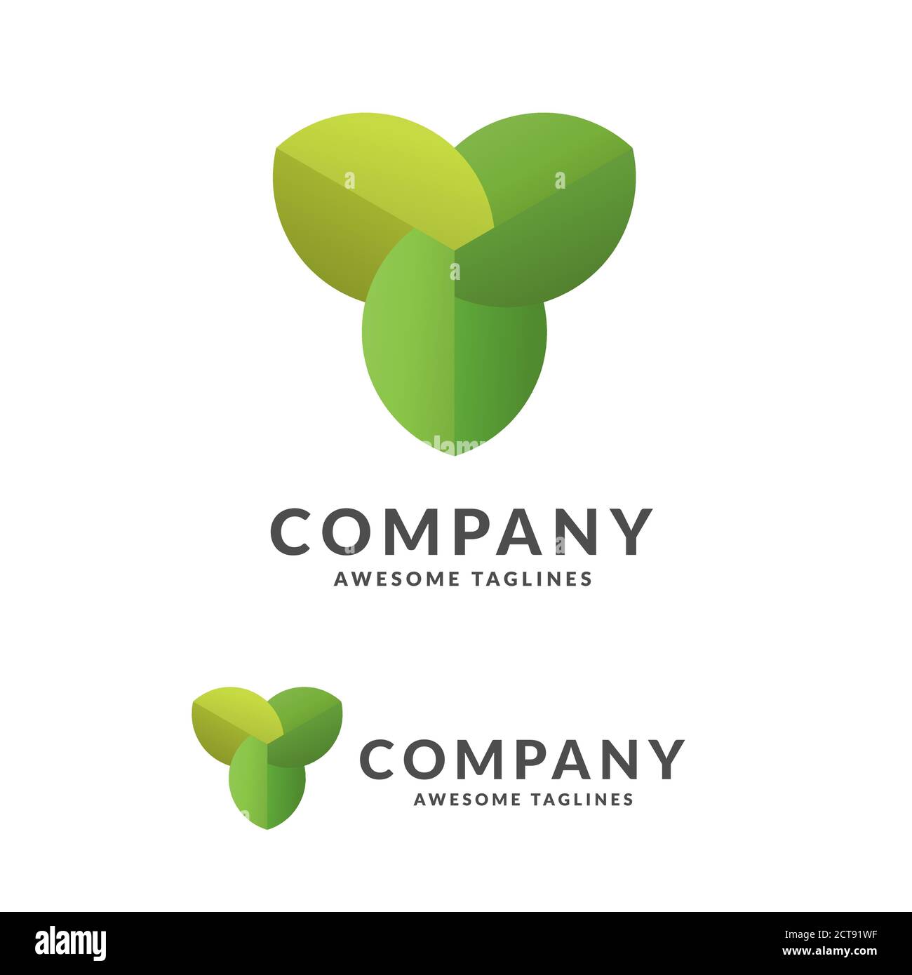 simple stylish green leaf logo, Illustrations of stylized plants to ...