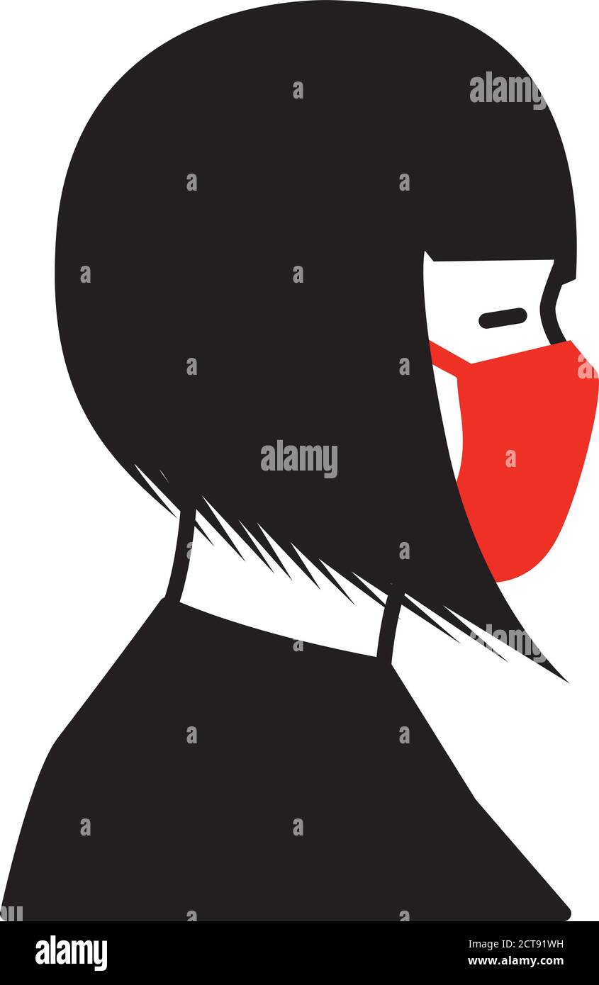 Wearing face mask protection Stock Vector Images - Alamy