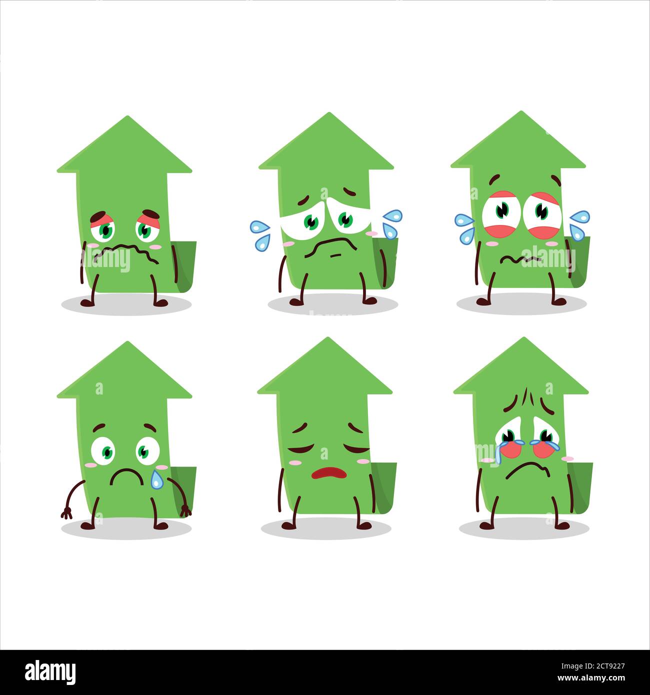 arrow up cartoon character with sad expression Stock Vector Image & Art ...