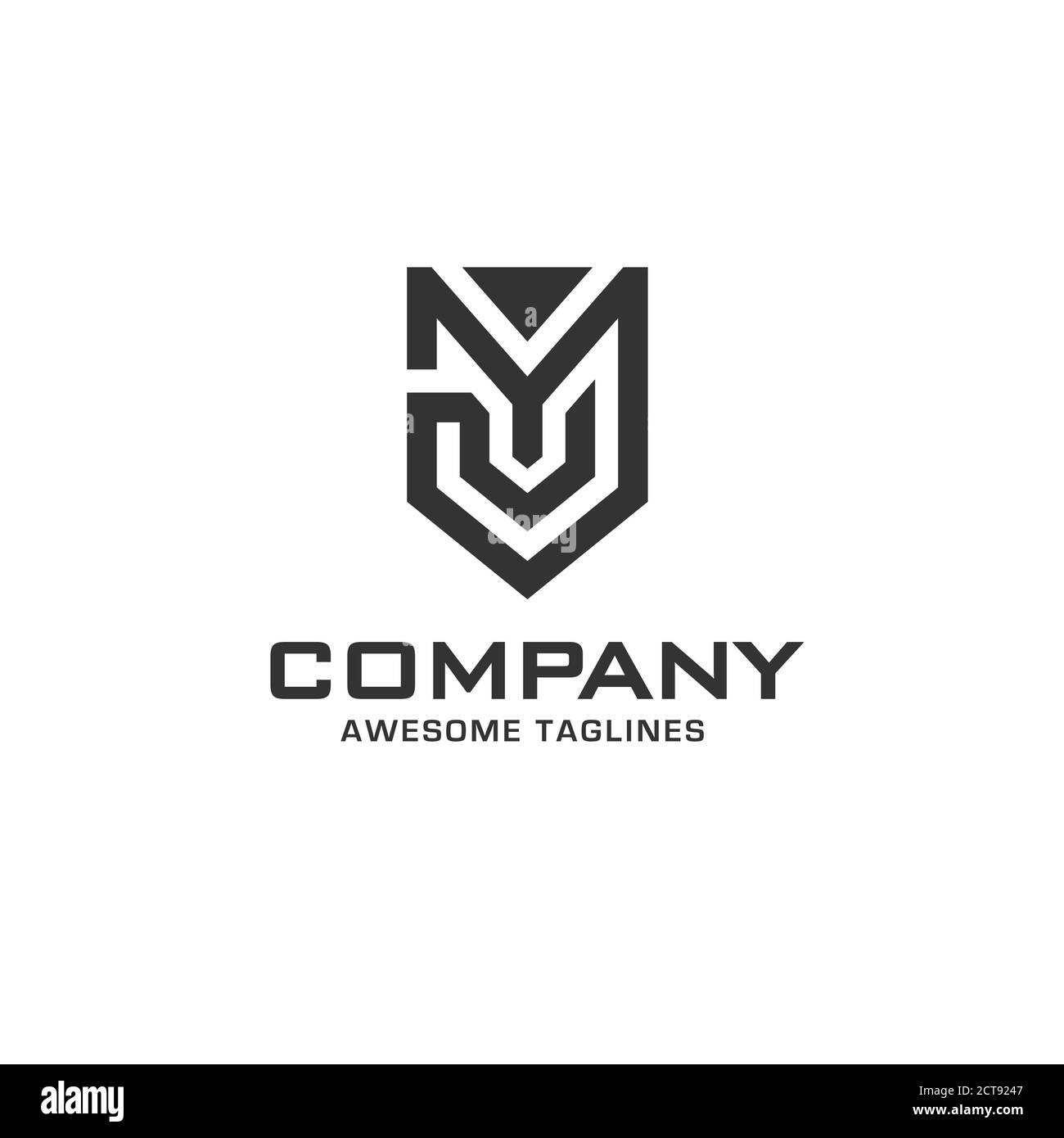 creative initial letter m with shield abstract geometric style logo Stock Vector Image & Art - Alamy