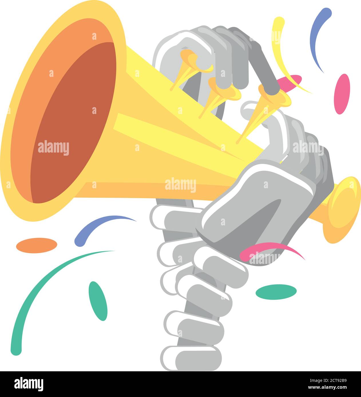 Skull with trumpet Stock Vector Images - Alamy
