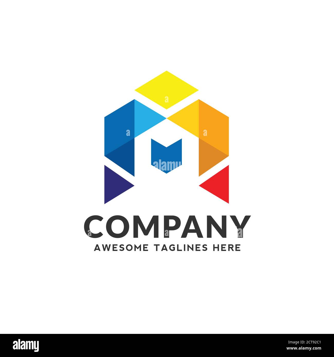 creative colorful homes real estate logo, abstract Property and ...