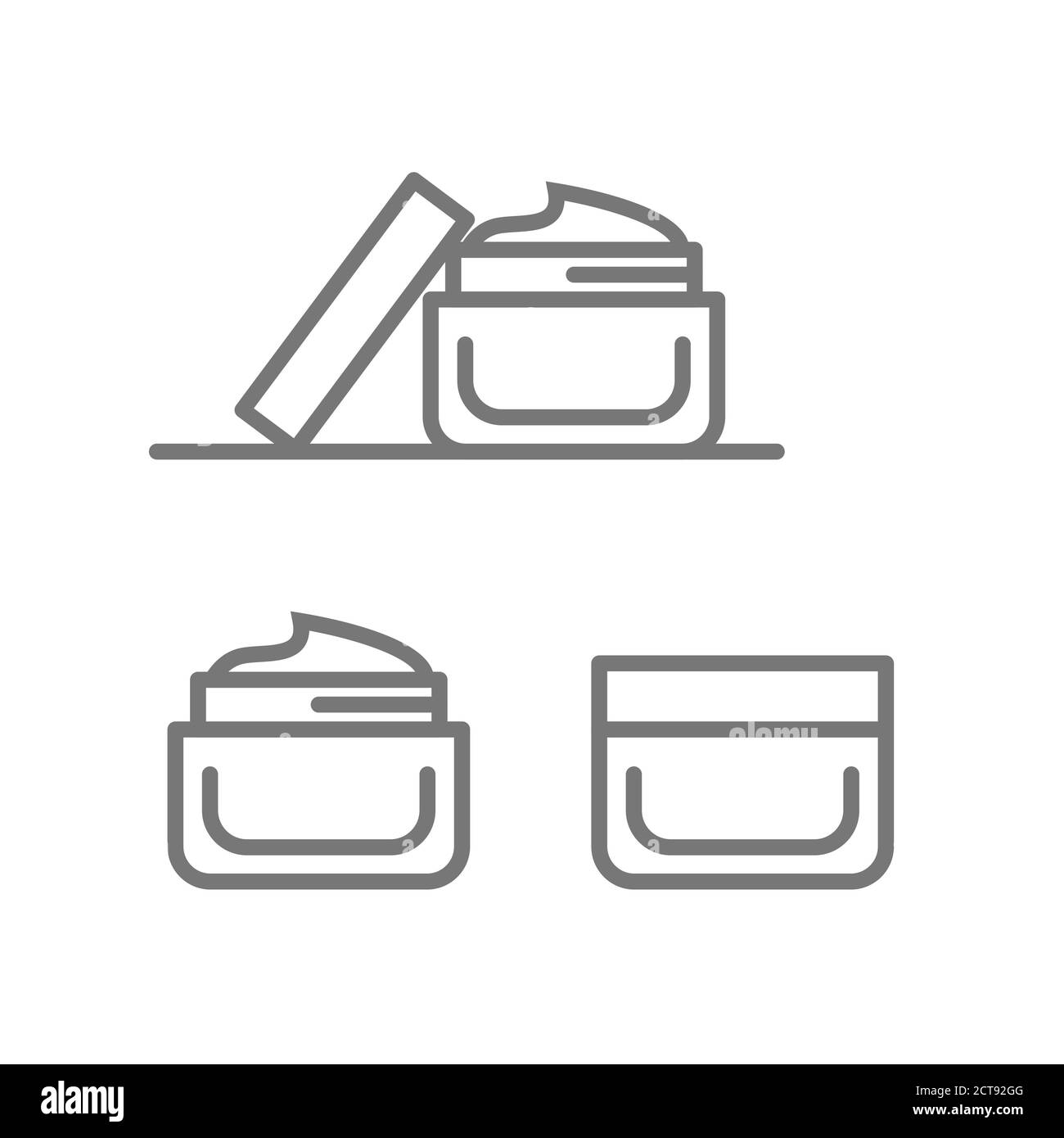 Skin care flat line Cut Out Stock Images & Pictures - Alamy