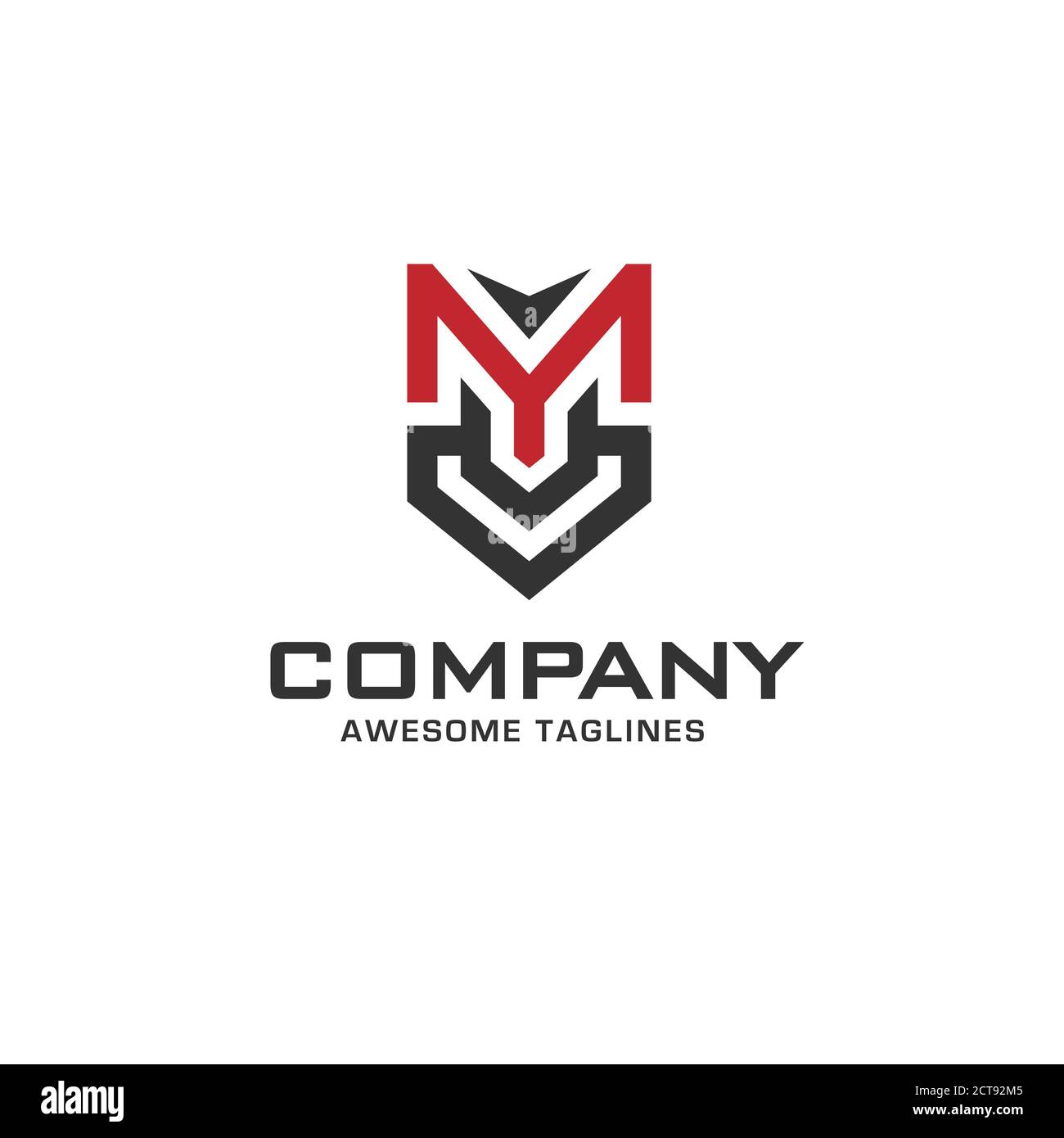 creative initial letter m with shield abstract geometric style logo Stock Vector Image & Art - Alamy