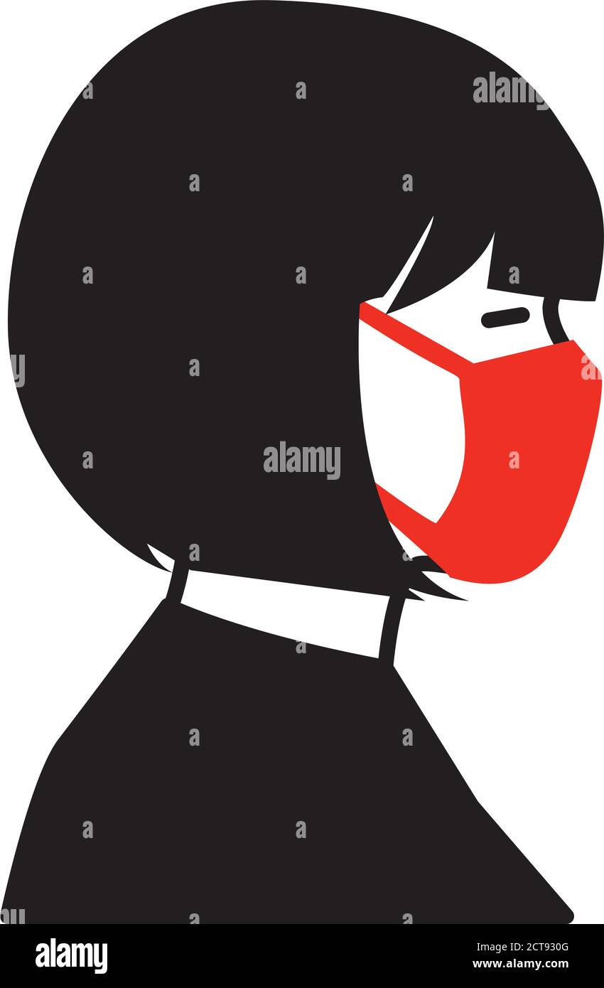 Wearing face mask protection Stock Vector Images - Alamy