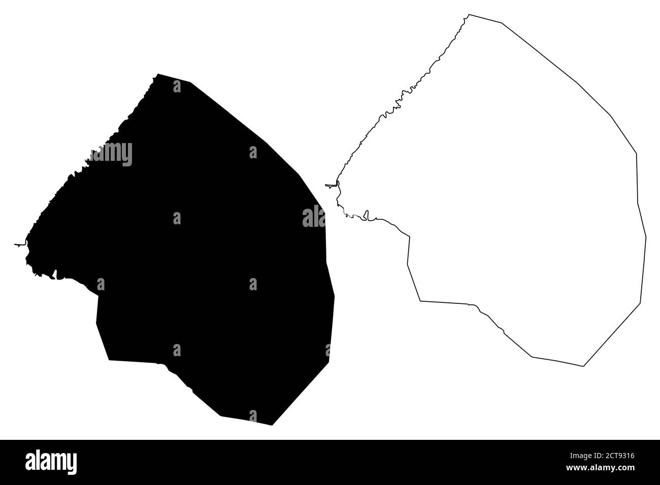Sale City (Kingdom of Morocco, Rabat-Sale-Kenitra Region) map vector ...