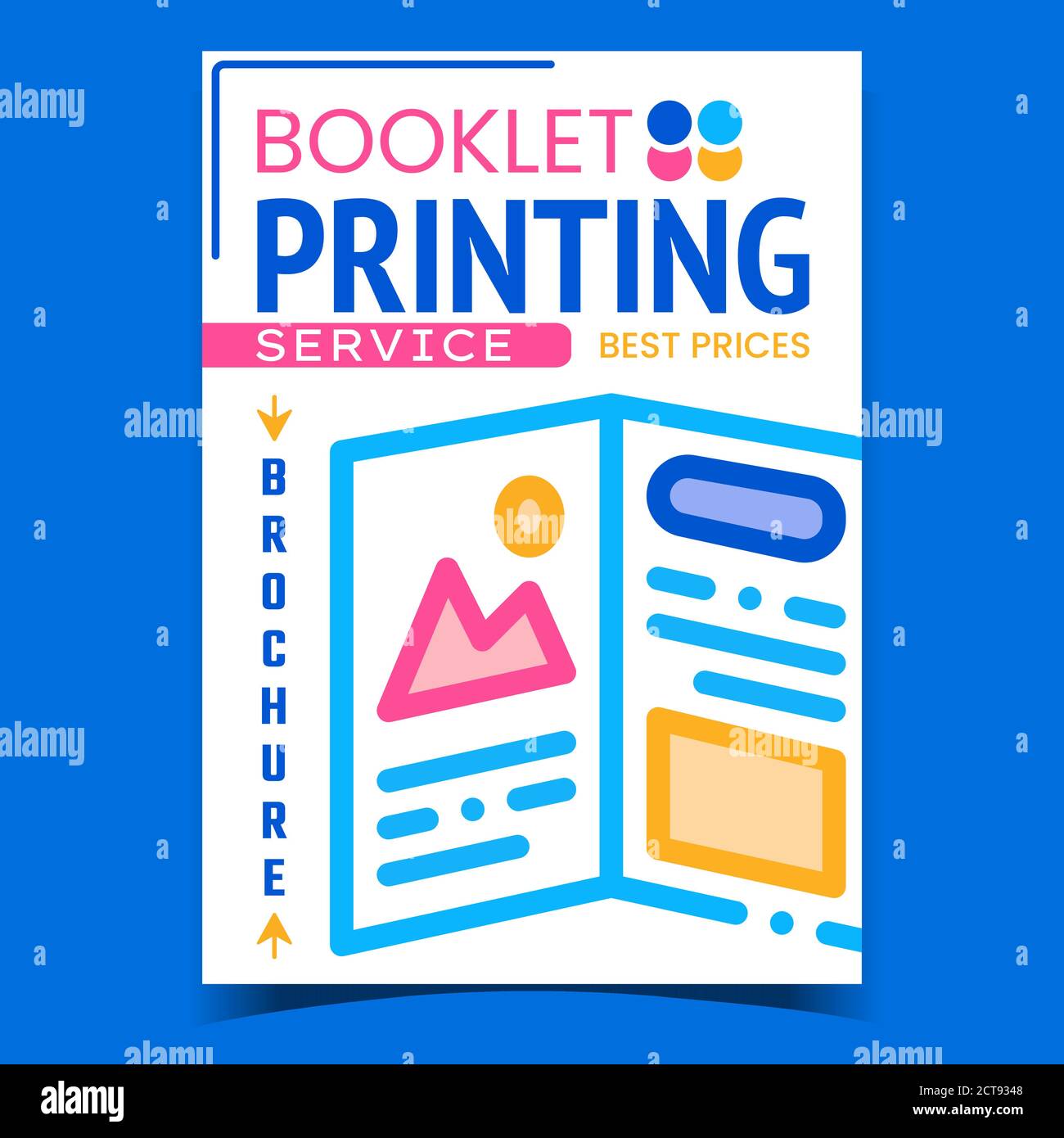 Booklet Printing Service Advertising Poster Vector Stock Vector Image ...