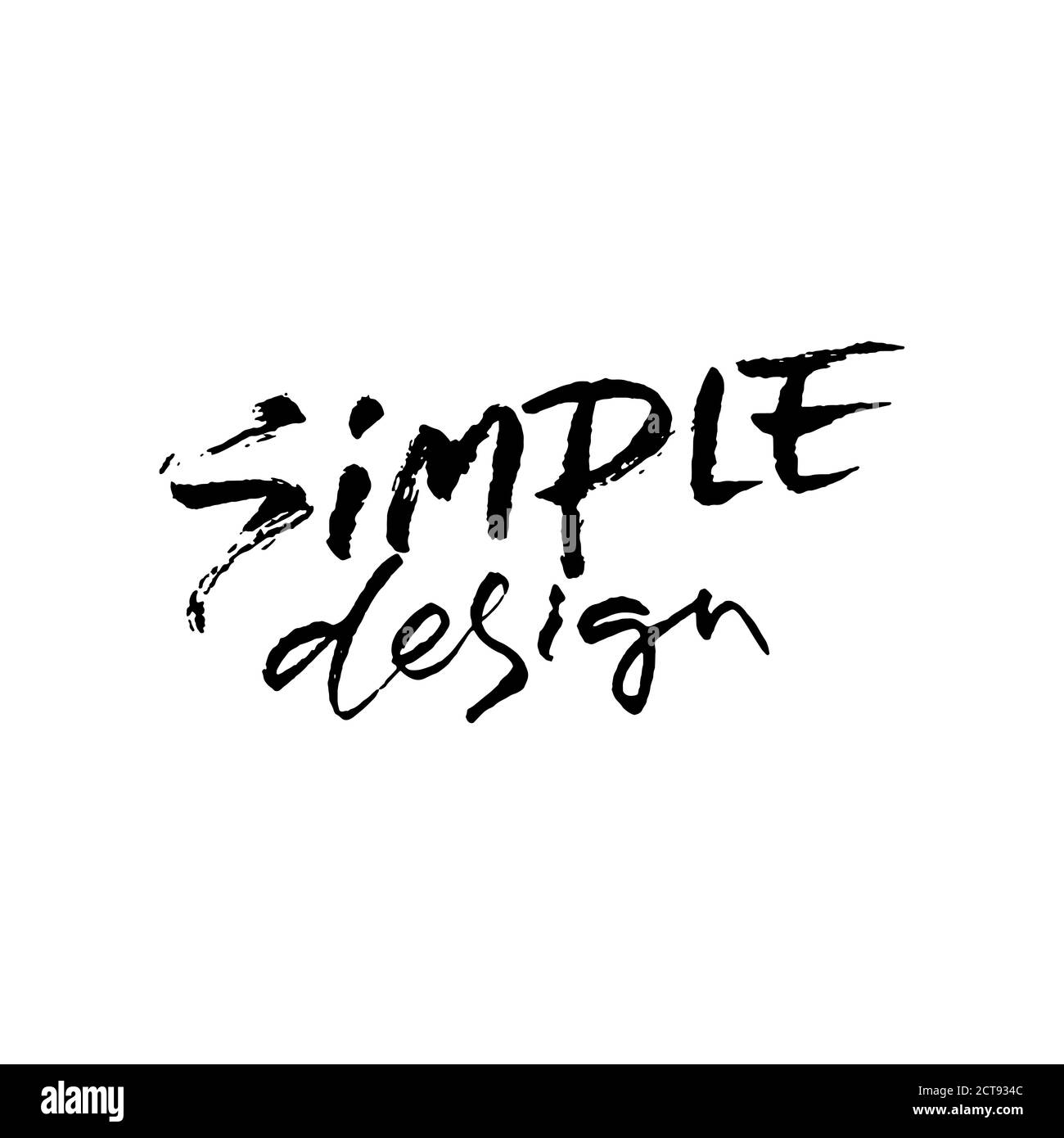 Simple design. Hand drawn modern brush lettering. Typography banner ...