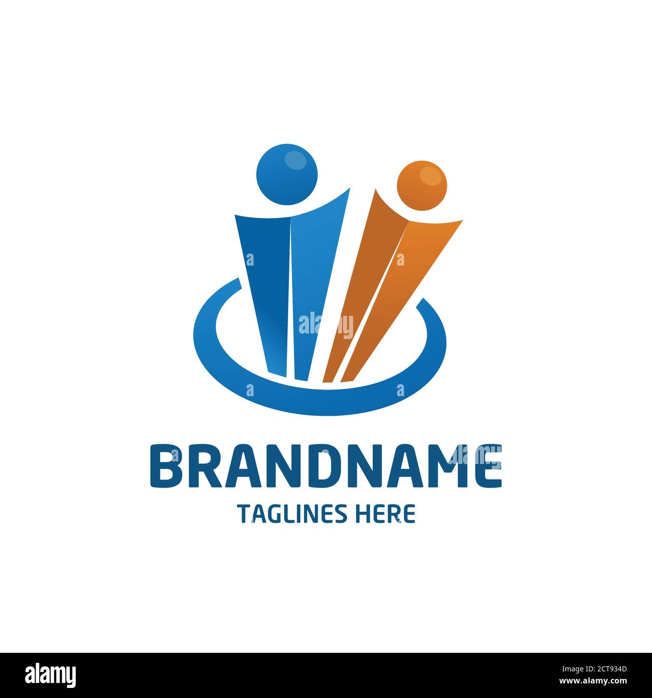 abstract color human figure vector logo concept illustration Stock ...