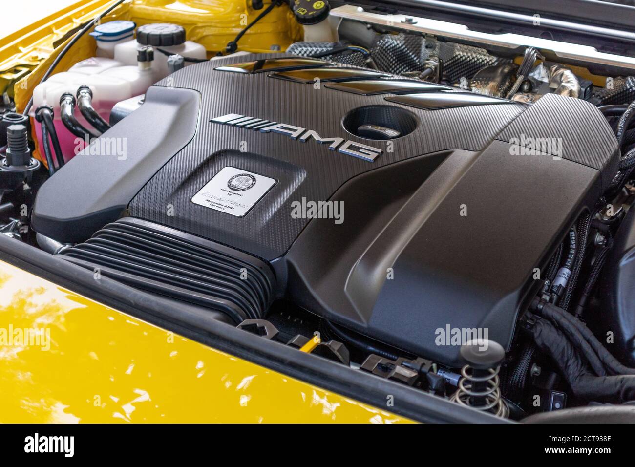 Hong Kong, China July 28, 2020 : Mercedes-AMG A45S Engine July 28 2020 ...