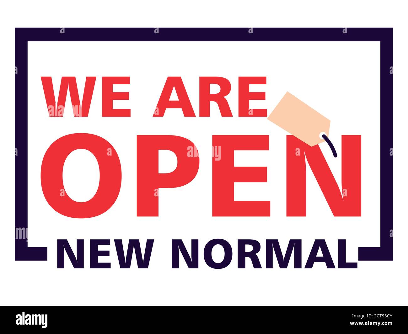 we are open, new normal vector illustration design Stock Vector Image ...
