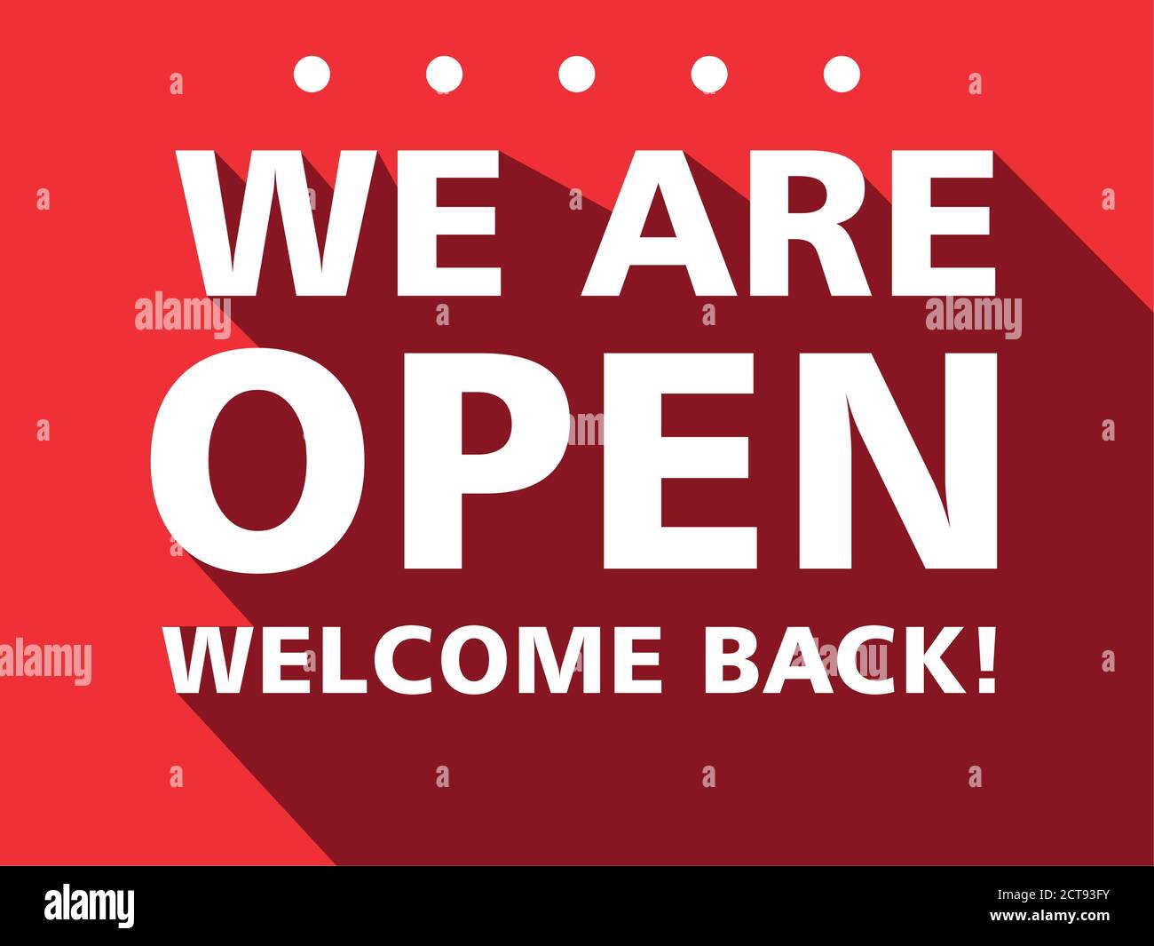 we are open, welcome back after pandemic vector illustration design ...