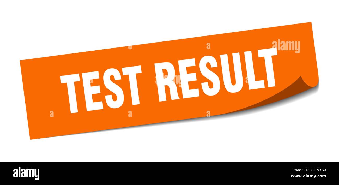 test result sticker. square isolated peeler sign. label Stock Vector ...