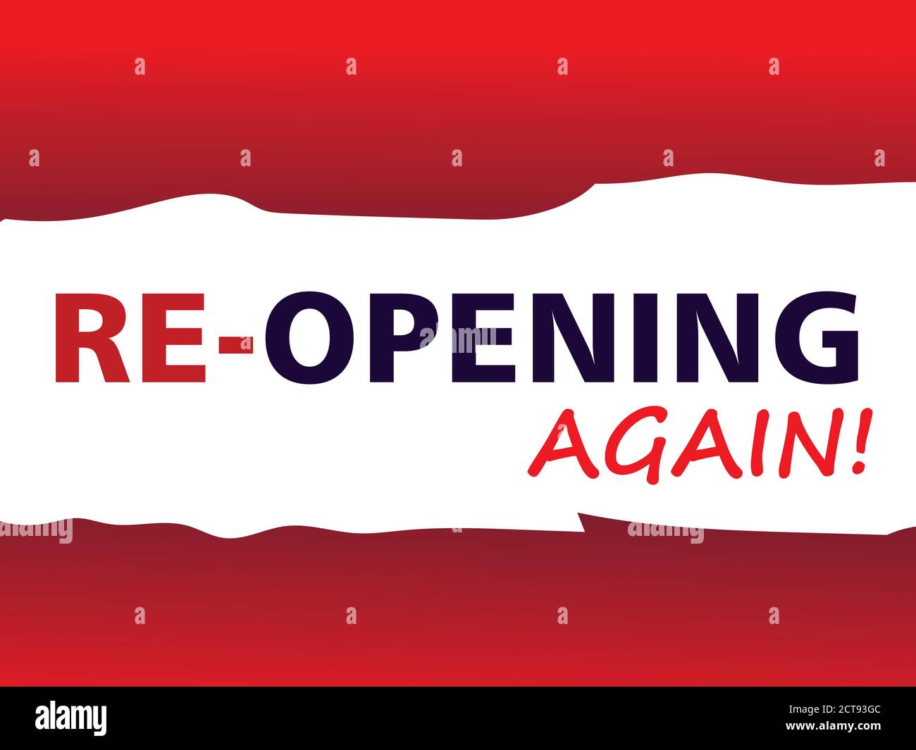 re opening again, welcome back after pandemic vector illustration ...