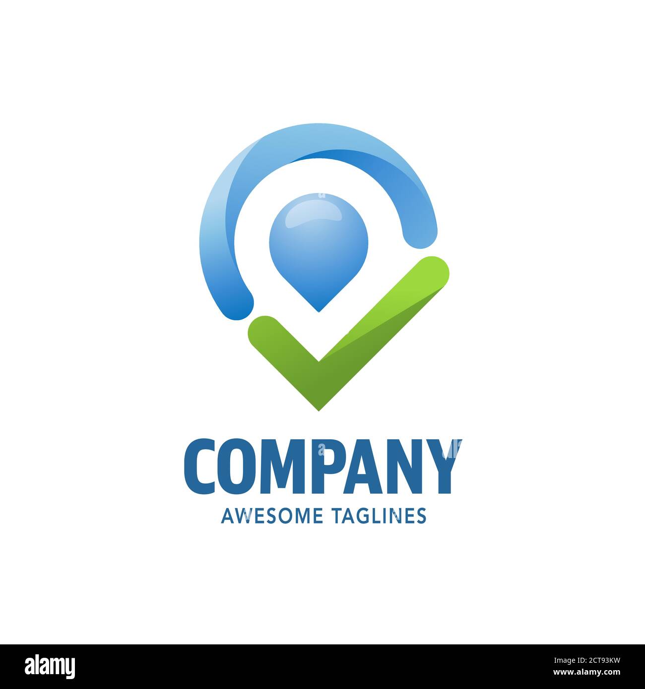 check point logo concept, location pin with check mark vector ...