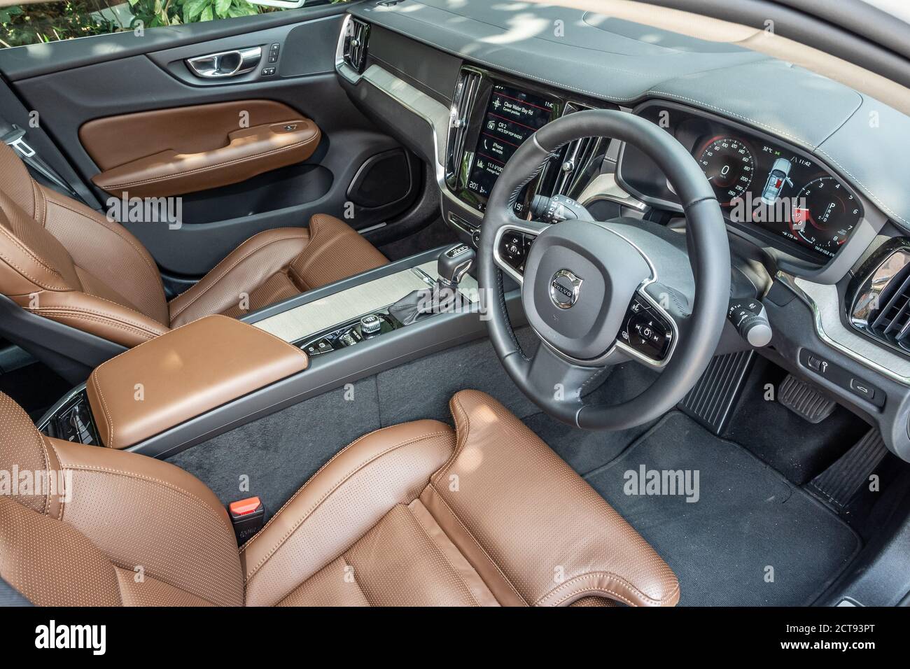Hong Kong, China April 20, 2020 : Volvo S60 T5 Interior April 20 2020 ...