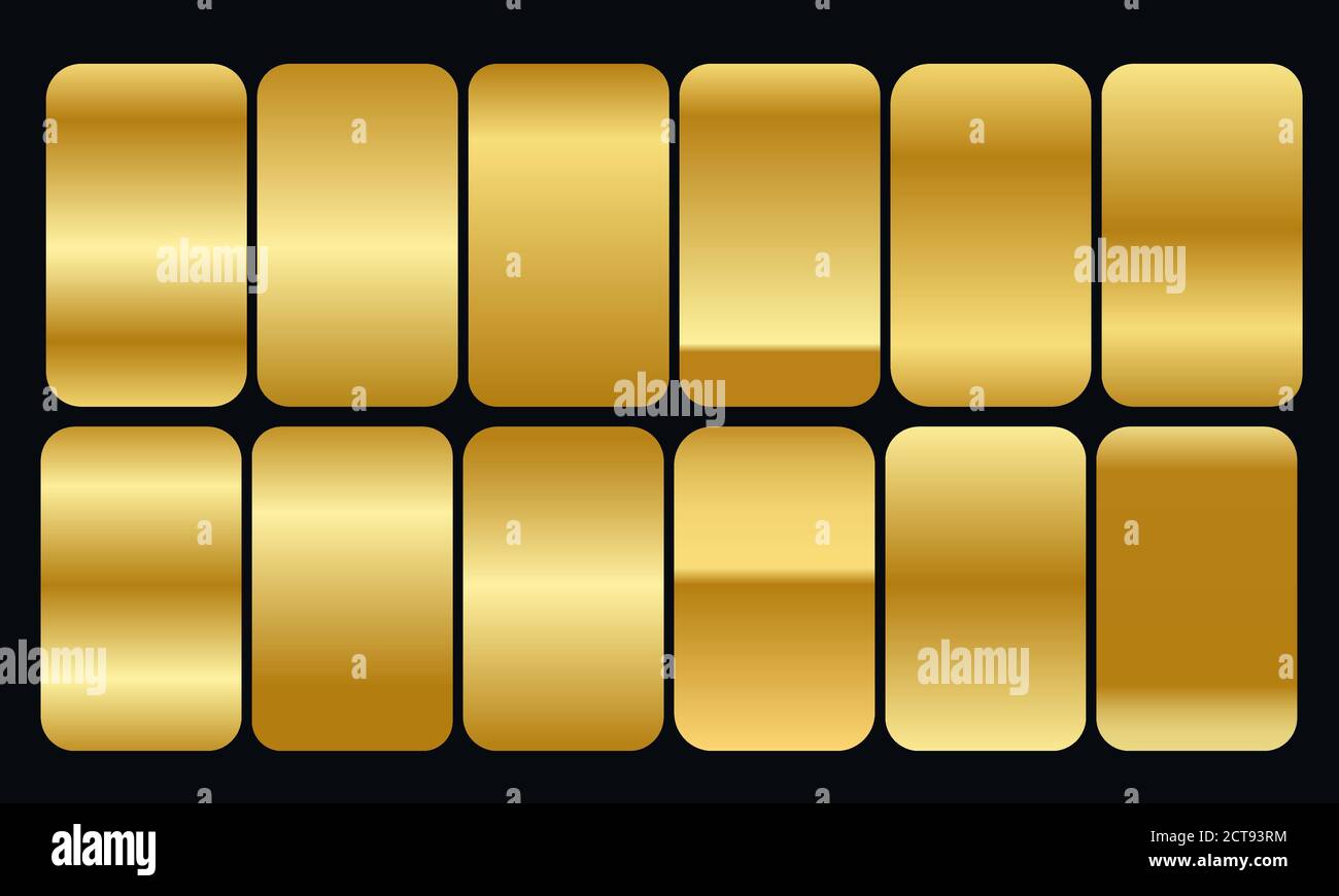 Premium golden gradients swatches set Vector Stock Vector Image & Art ...