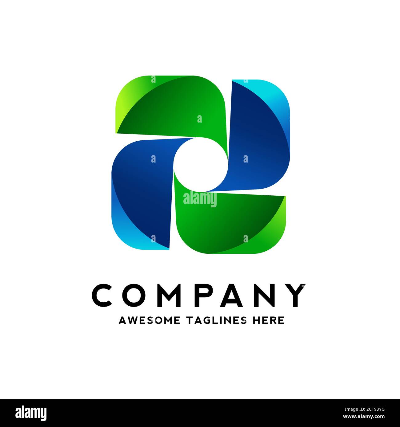 abstract color swirl logo Corporate identity design element Stock ...