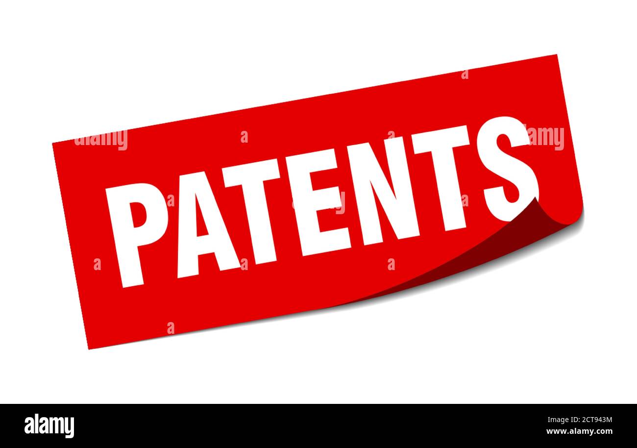 patents sticker. square isolated peeler sign. label Stock Vector Image ...