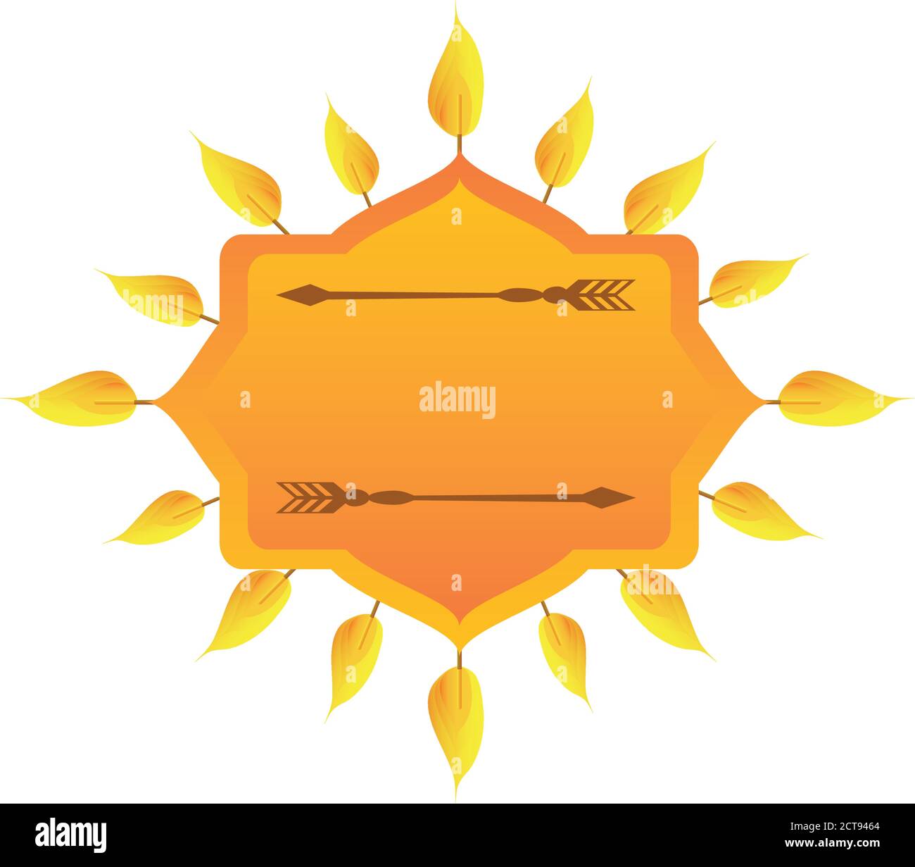 golden arrows about hindu decoration vector illustration design Stock ...